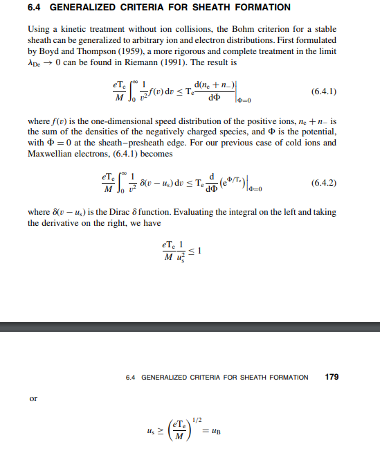 Solved 5.2. Bohm Criterion for an Electronegative Plasma | Chegg.com