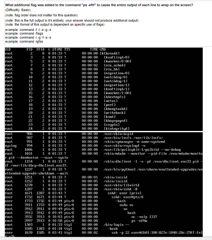 Solved What additional flag was added to the command | Chegg.com