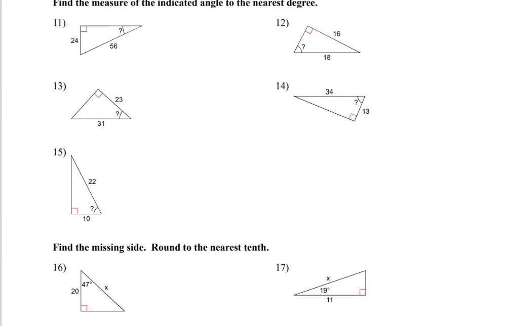 Solved Find the measure of the indicated angle to the | Chegg.com