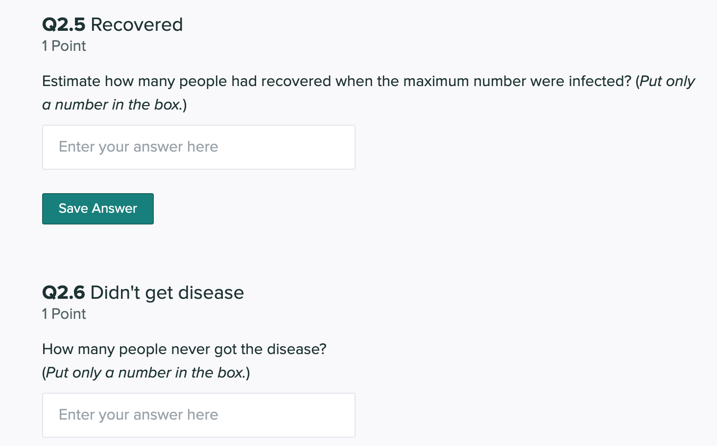 Q2 SIR 8 Points An outbreak of a disease is | Chegg.com