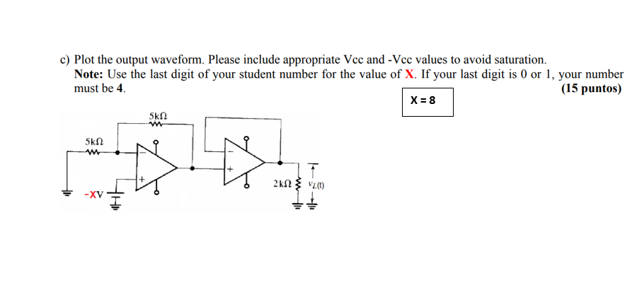 Solved c) Plot the output waveform. Please include | Chegg.com