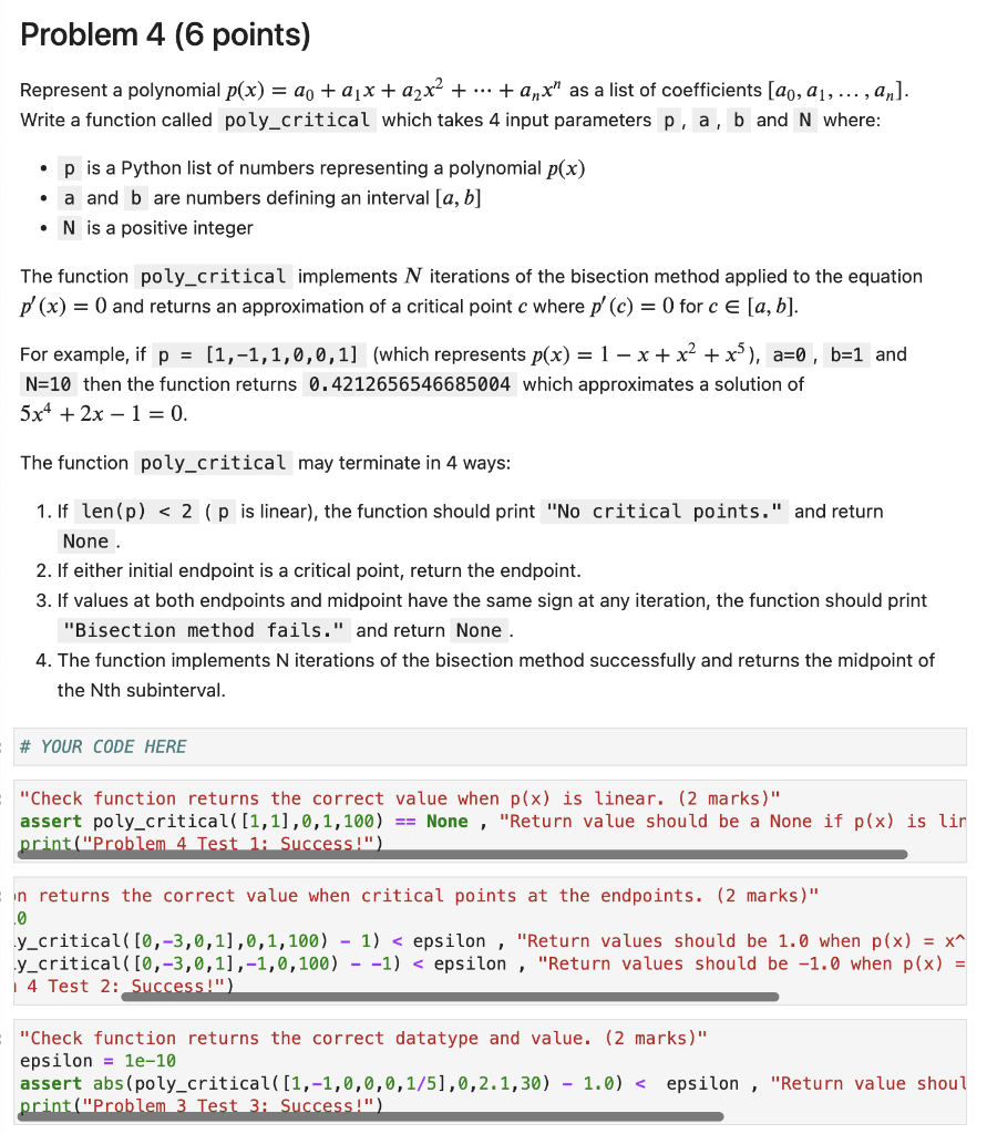 Solved Problem 4 (6 points) Represent a polynomial p(x) = 20 | Chegg.com