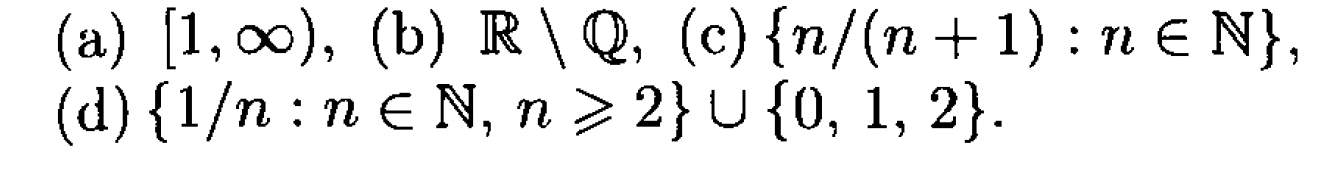 Solved 1.Describe the closure of each of | Chegg.com