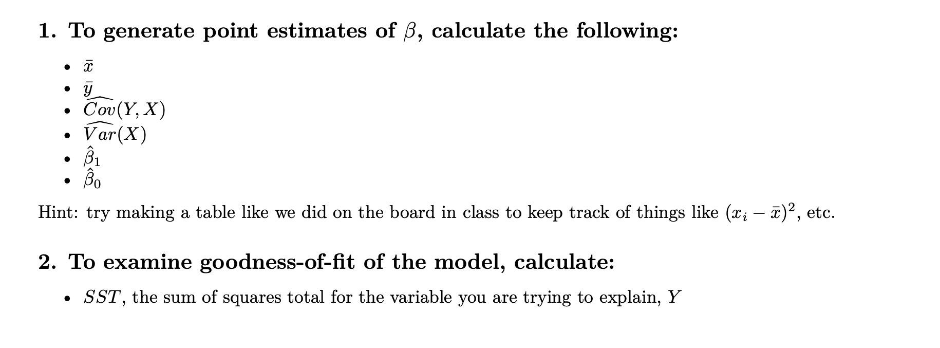 Solved We have the following data:1. To generate point | Chegg.com
