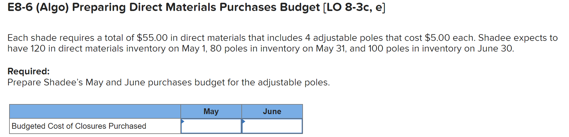 Solved Required information SB Exercise E8-5 to E8-10 [The | Chegg.com