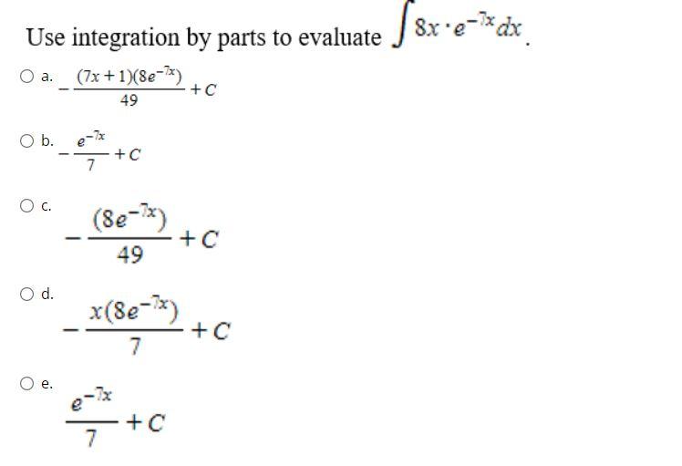 Solved Identify u and dv for finding the integral using | Chegg.com