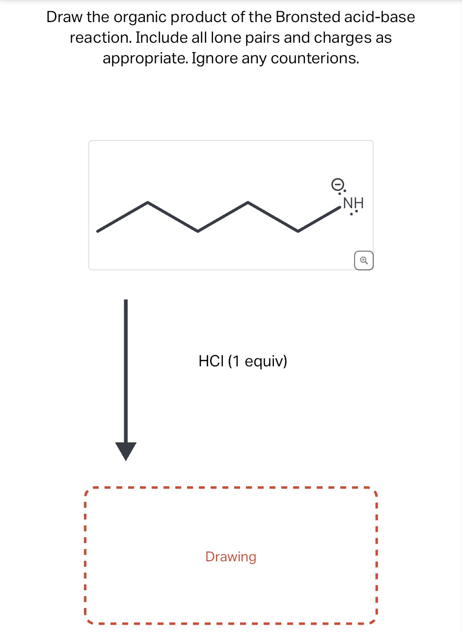 Solved Draw the organic product of the Bronsted acid-base | Chegg.com