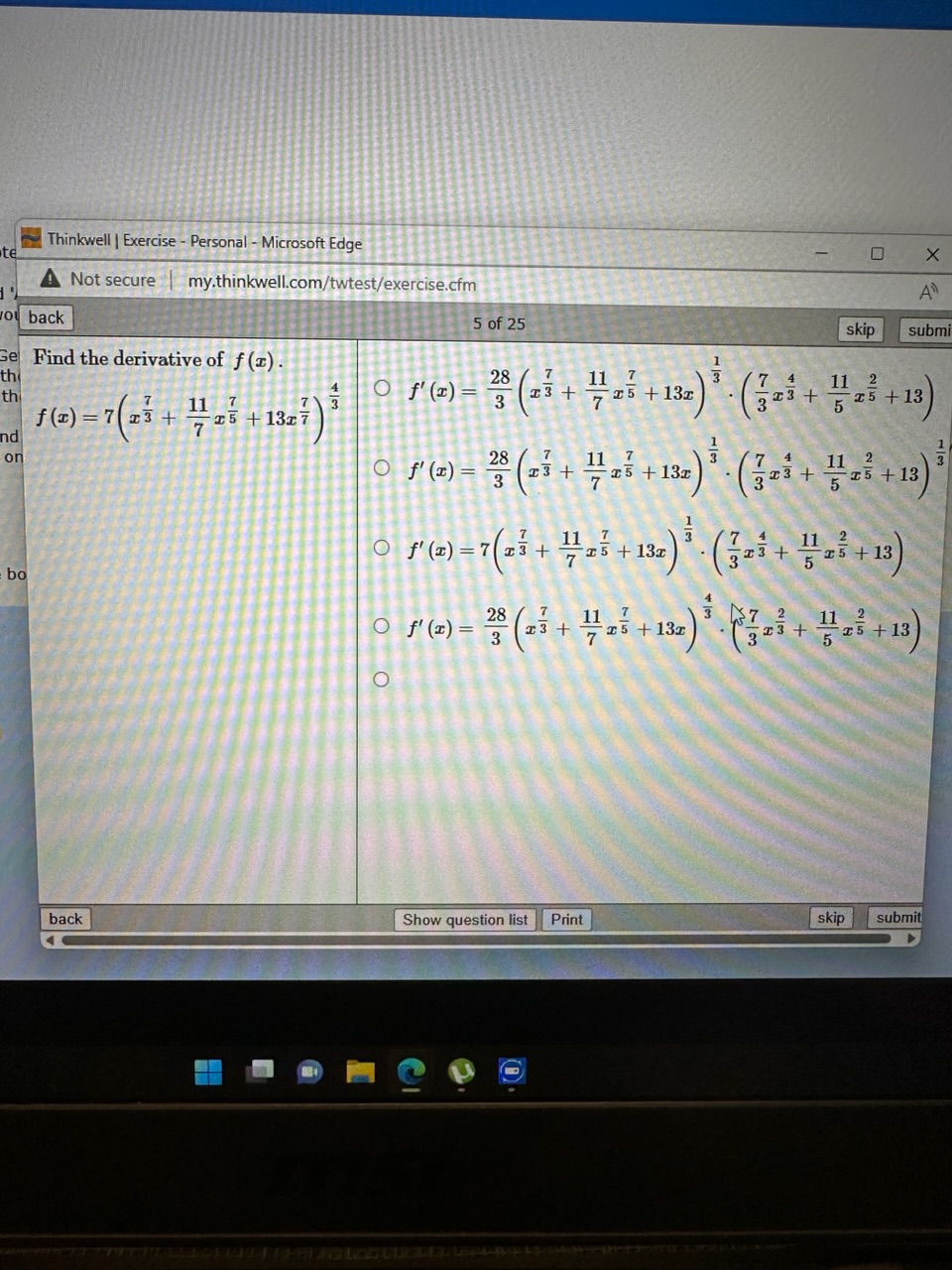 Solved Find the derivative of f(x). | Chegg.com