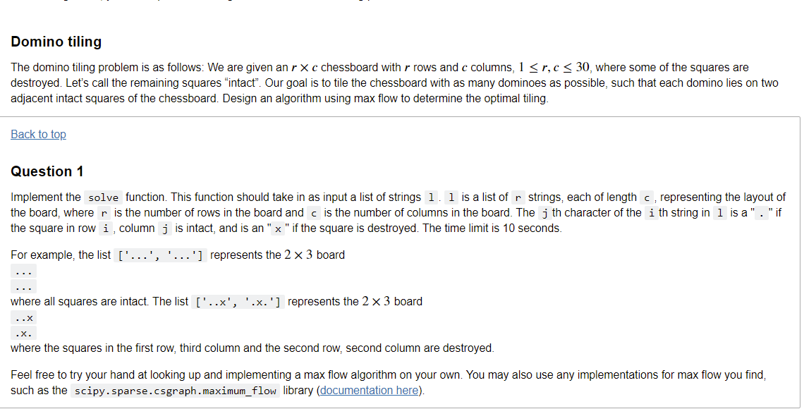 Domino tiling The domino tiling problem is as | Chegg.com