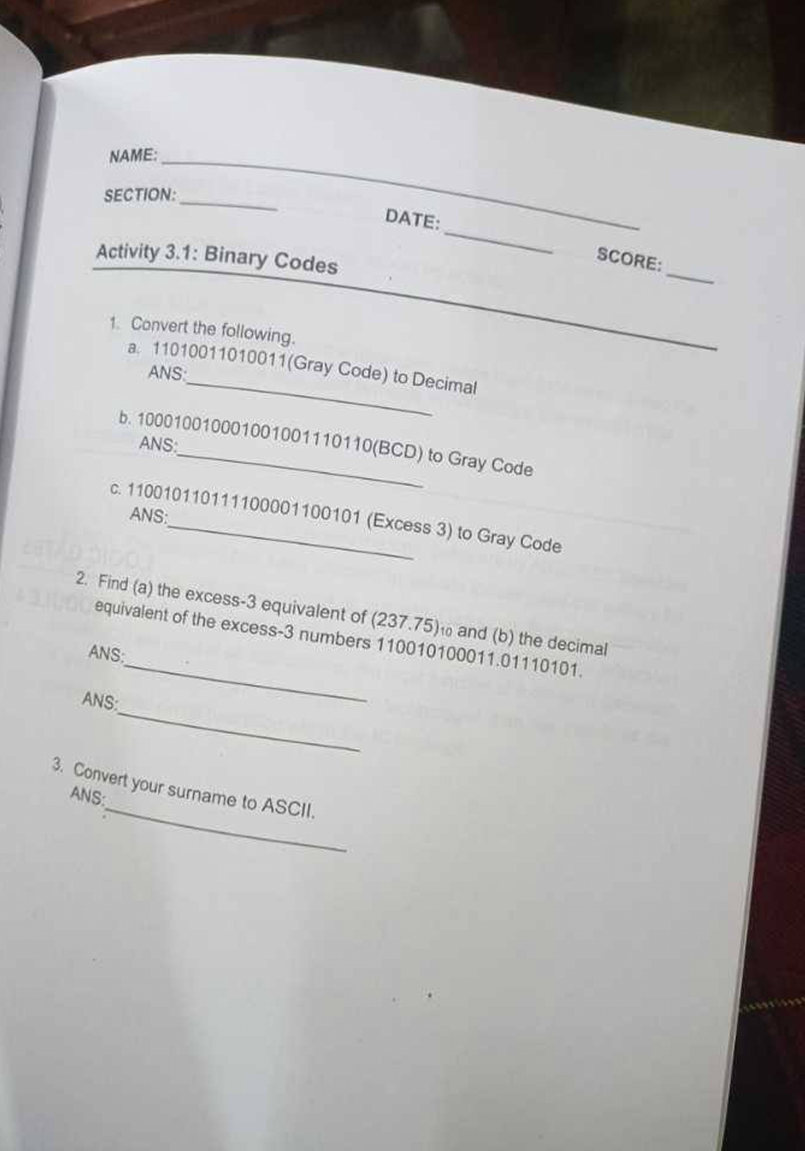 Convert the following.a. 11010011010011(Gray Code) | Chegg.com