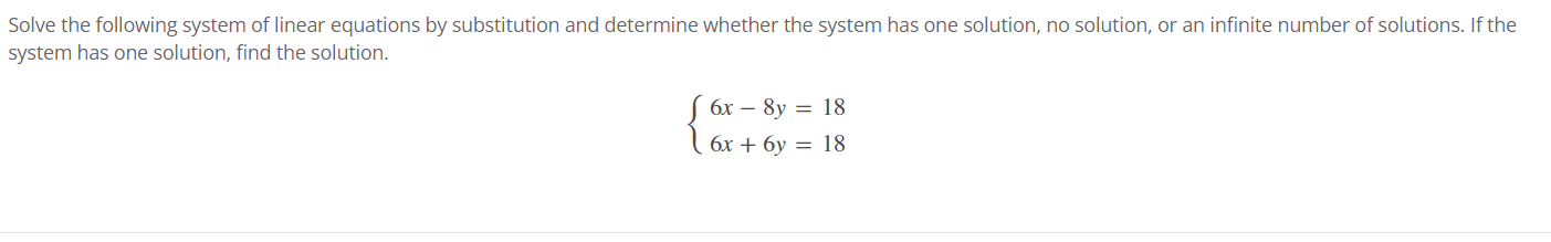 Solved Solve the following system of linear equations by | Chegg.com