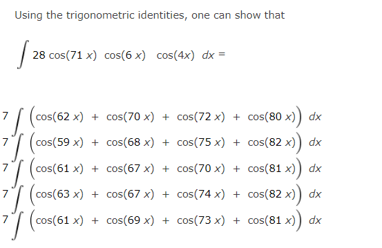 Solved Using the trigonometric identities, one can show that | Chegg.com