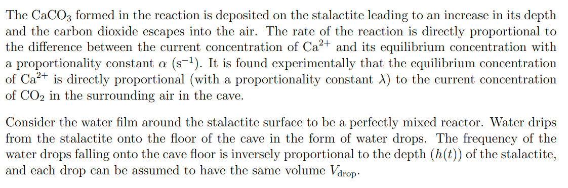 The CaCO3 formed in the reaction is deposited on the | Chegg.com