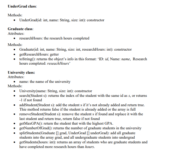 Solved University - name: String Student - id: int - name. | Chegg.com