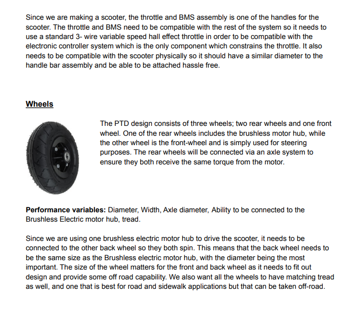 Since we are making a scooter, the throttle and | Chegg.com