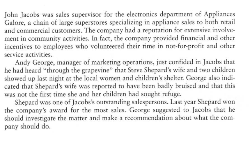 Solved How should Jacobs respond to this report from the | Chegg.com