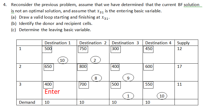 Solved Reconsider the previous problem, assume that we have | Chegg.com