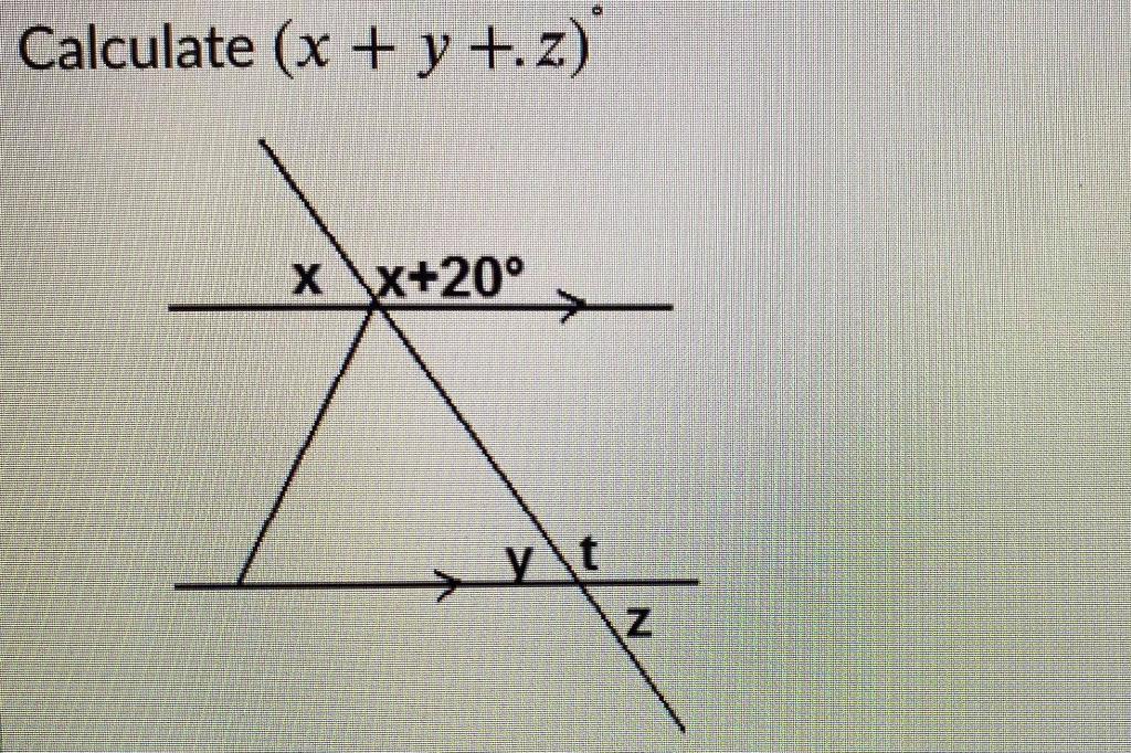 Solved Calculate (x + y +.z) A 100° х B E у Z C с D | Chegg.com Solved Calculate (x + y +.z) A 100° х B E у Z C с D | Chegg.com