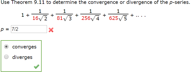 Solved Use Theorem 9.11 to determine the convergence or | Chegg.com