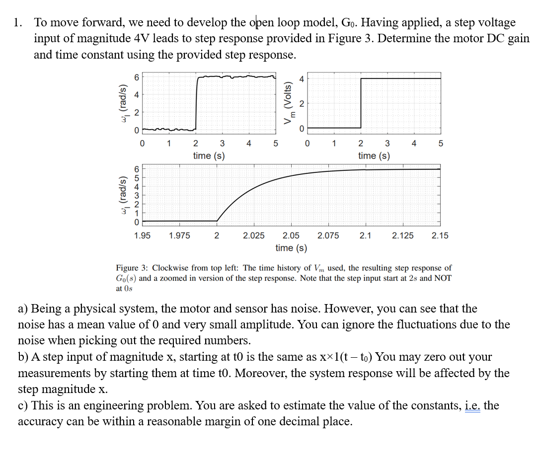 Solved 1. To move forward, we need to develop the open loop | Chegg.com
