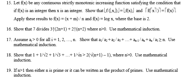 Solved 15. Let f(x) be any continuous strictly monotonic | Chegg.com