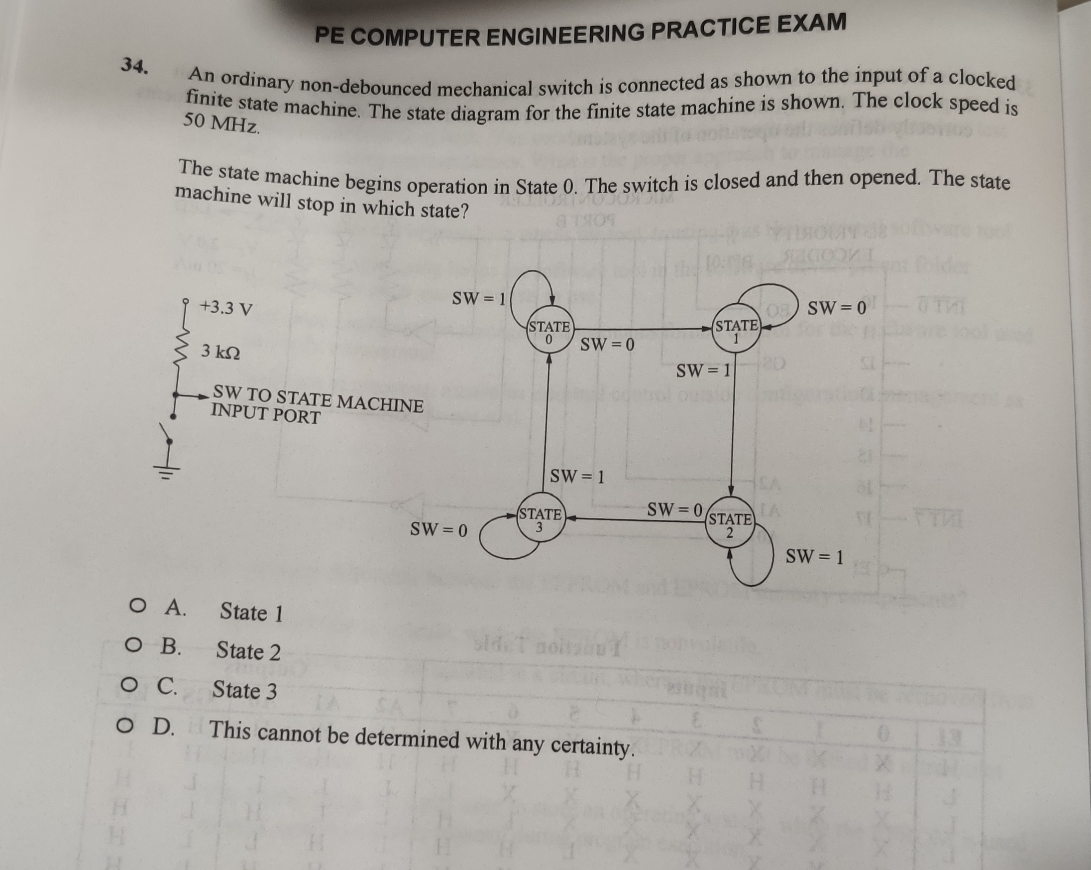 Solved 4. An ordinary non-debounced mechanical switch is | Chegg.com
