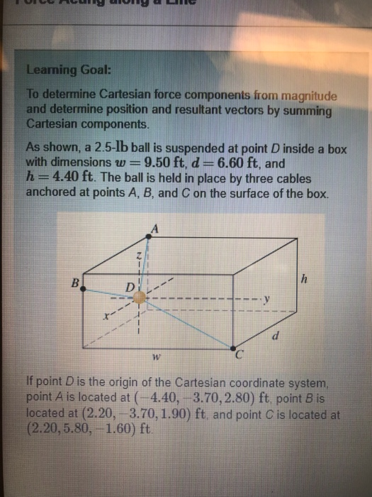 Solved Learning Goal: To determine Cartesian force | Chegg.com Solved Learning Goal: To determine Cartesian force | Chegg.com
