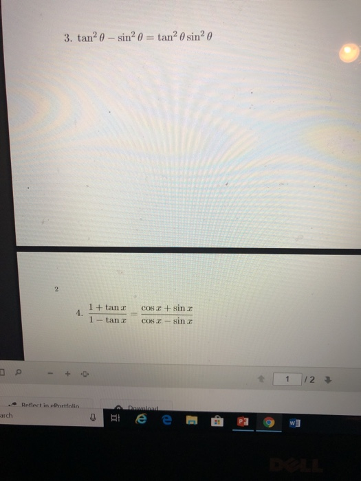Solved 3, tan20-sin2 θ tan2 θ sin2 θ 1 + tan r cosz +sin r | Chegg.com