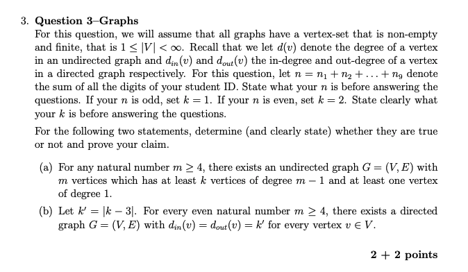 Solved 3. Question 3-Graphs For this question, we will | Chegg.com