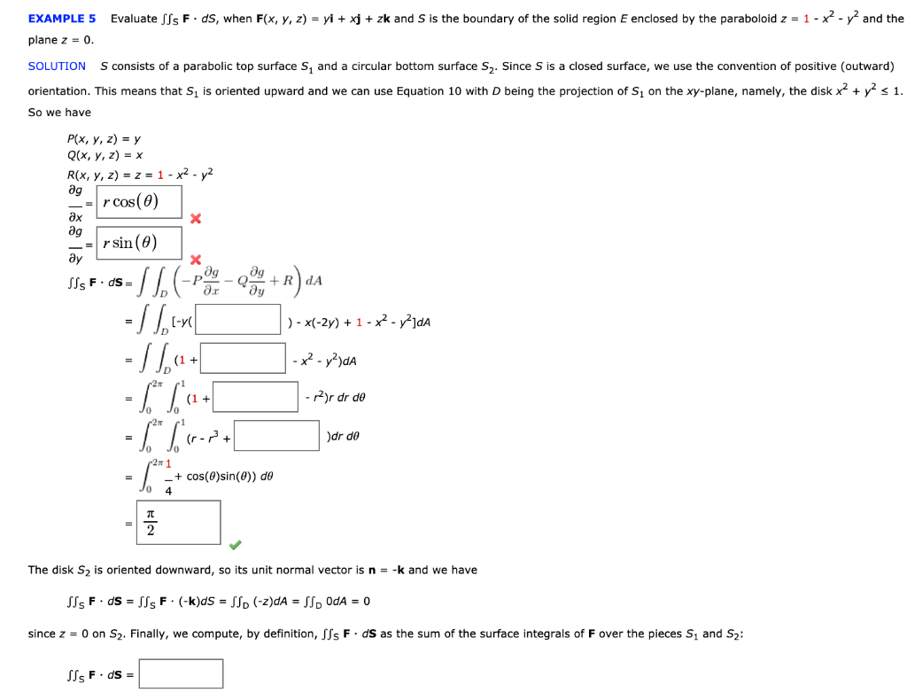 Solved EXAMPLE 5 Evaluate SSS Fds, when F(x, y, z) = yi + xj | Chegg.com