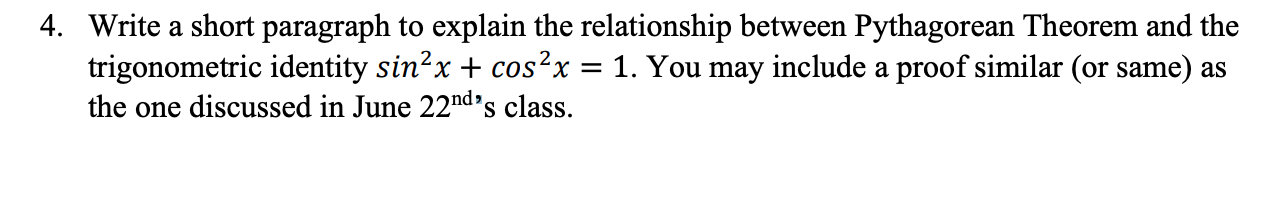 Solved 4. Write a short paragraph to explain the | Chegg.com