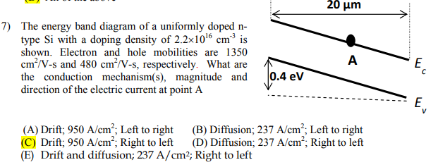 Solved I would like to know how to derive the drift current | Chegg.com