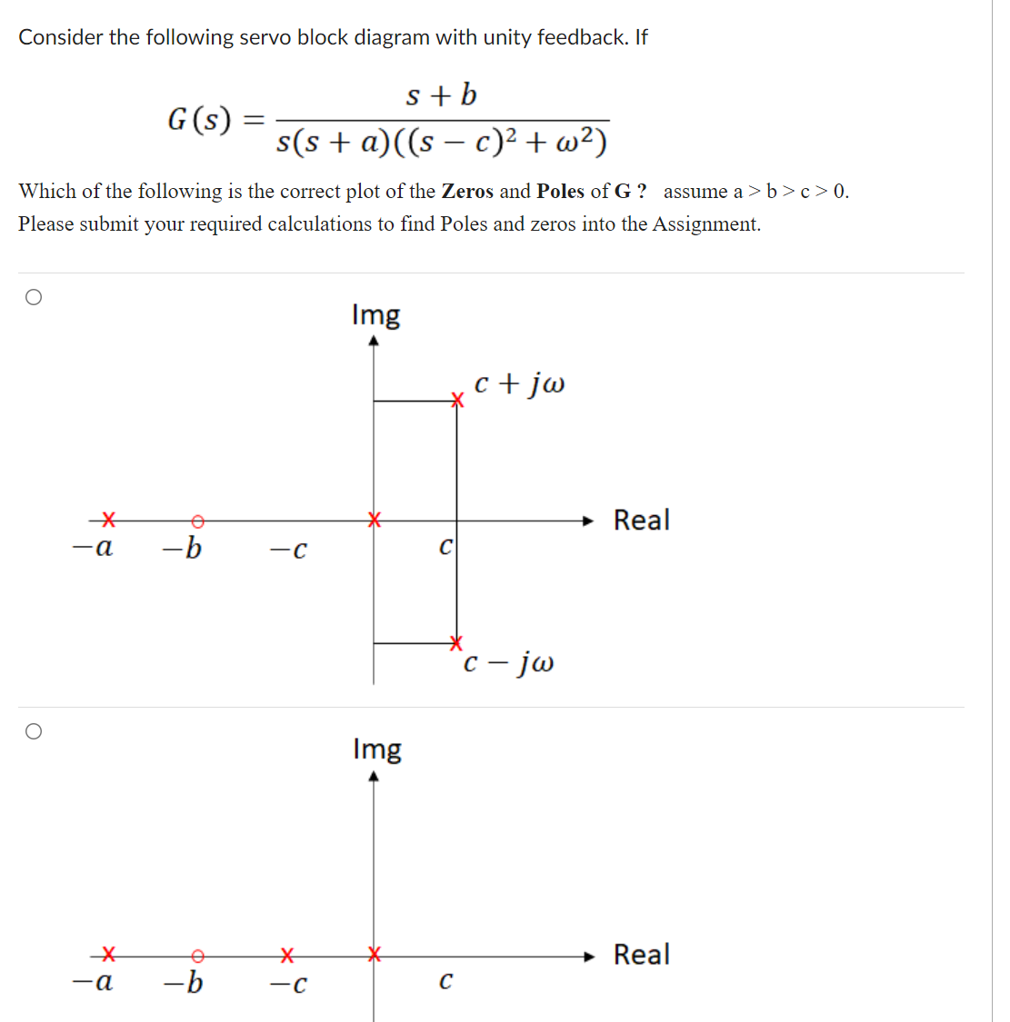 Solved Consider the following servo block diagram with unity | Chegg.com
