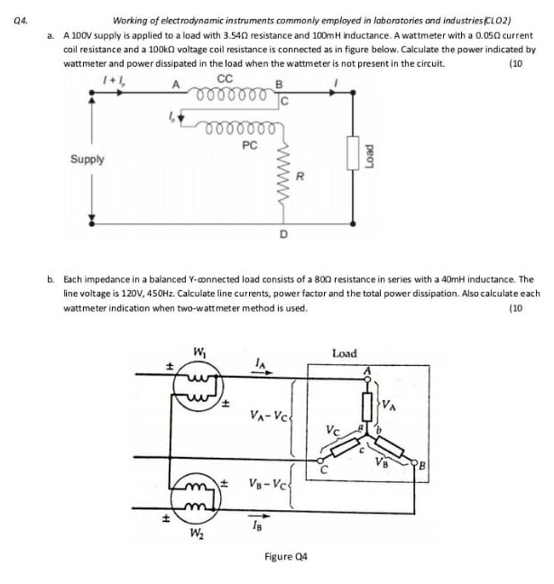 Solved Q4. Working of electrodynamic instruments commonly | Chegg.com