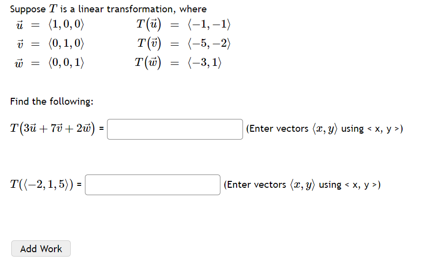 Solved Suppose T is a linear transformation, where | Chegg.com