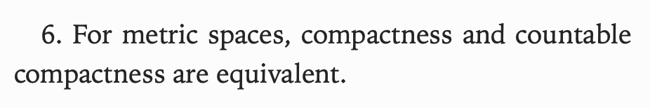 Solved 6. For metric spaces, compactness and countable | Chegg.com