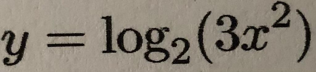 Solved y = log2 (3x) | Chegg.com
