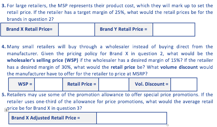 1. What is the role of MSRP in your pricing decision? | Chegg.com