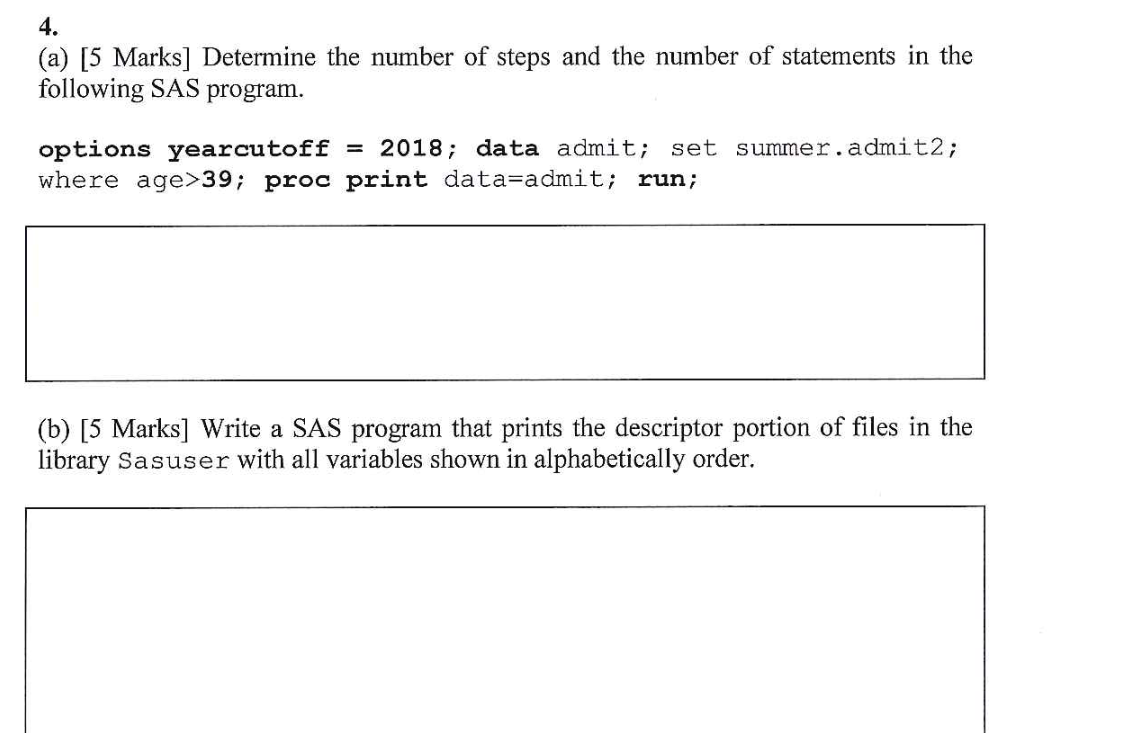 (a) [5 Marks] Determine the number of steps and the | Chegg.com
