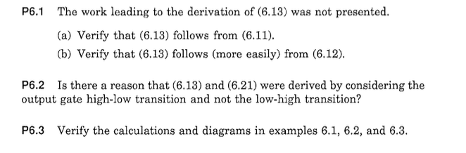 Solved P6.6 Repeat the work of examples 6.1,6.2, and 6.3 for | Chegg.com