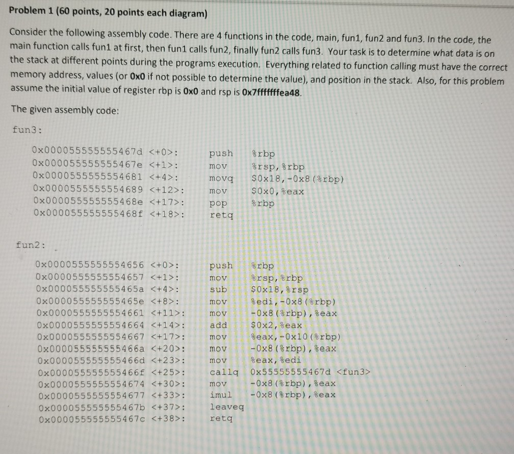 Problem 1 (60 points, 20 points each diagram) | Chegg.com Problem 1 (60 points, 20 points each diagram) | Chegg.com