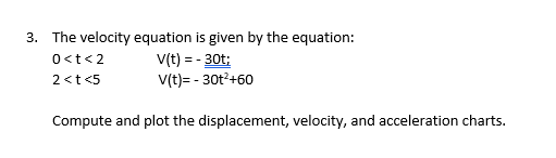 Solved 3. The velocity equation is given by the equation: 0 | Chegg.com