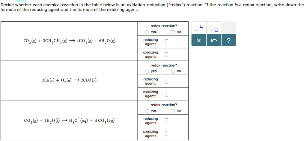 Solved Decide Whether Each Chemical Reaction In The Table