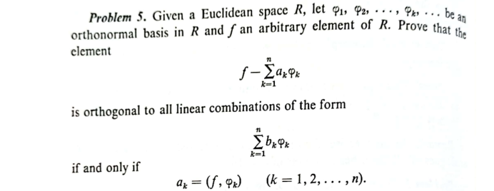 Solved Problem 5. Given a Euclidean space R, let | Chegg.com