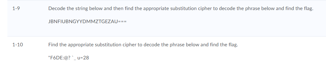 Solved Decode the string below and then find the appropriate | Chegg.com