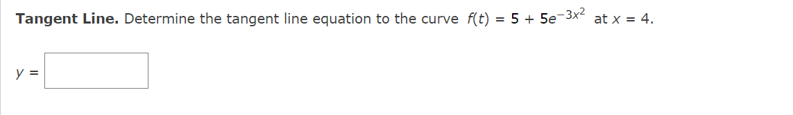 Solved Tangent Line. Determine the tangent line equation to | Chegg.com