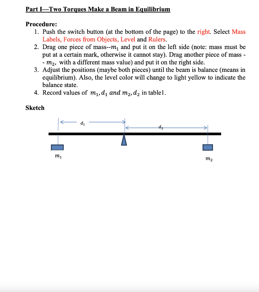 Solved Rigid Objects in Equilibrium: Torques Introduction | Chegg.com