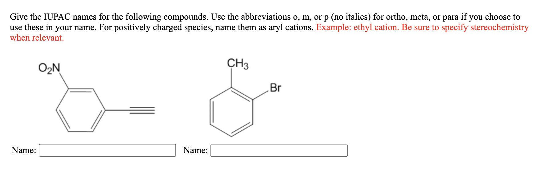 Solved Give the IUPAC names for the following compounds. Use | Chegg.com