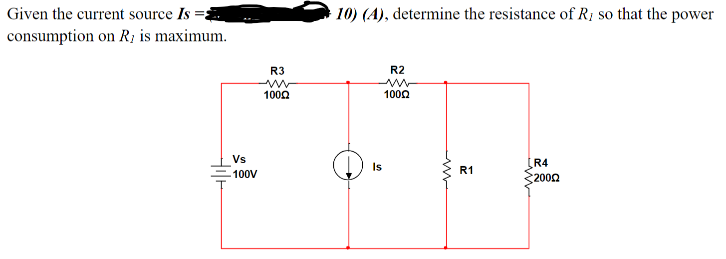 Solved Given the current source Is= 10) (A), determine the | Chegg.com