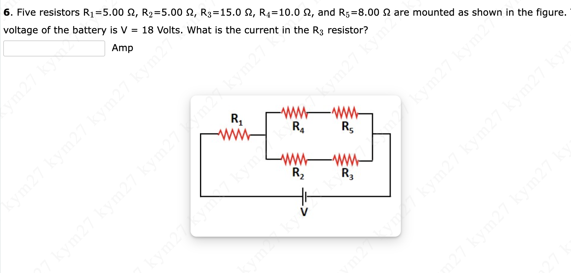 Solved 6. Five resistors | Chegg.com